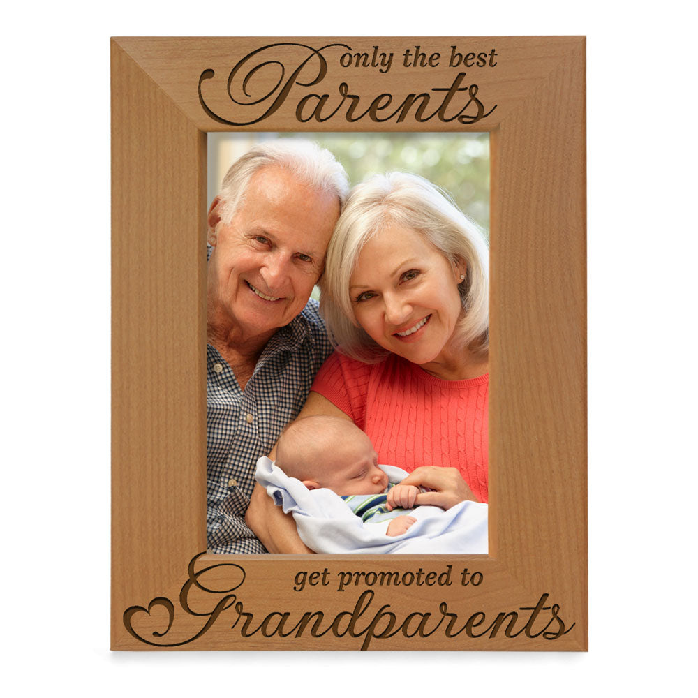 KATE POSH - Only Best Parents Get Promoted to Grandparents Wood Frame ...